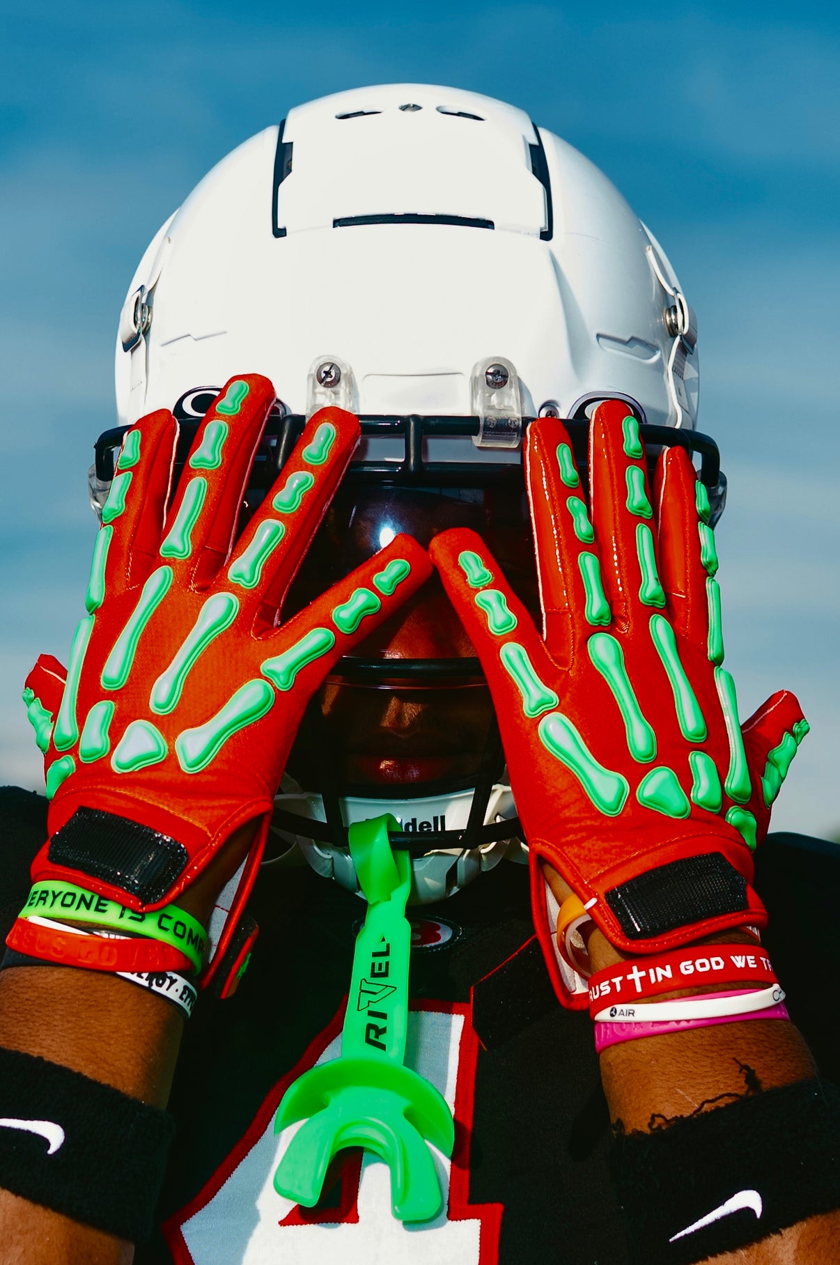 Reaper VIBE Bones Football Gloves – Rivel Athletics