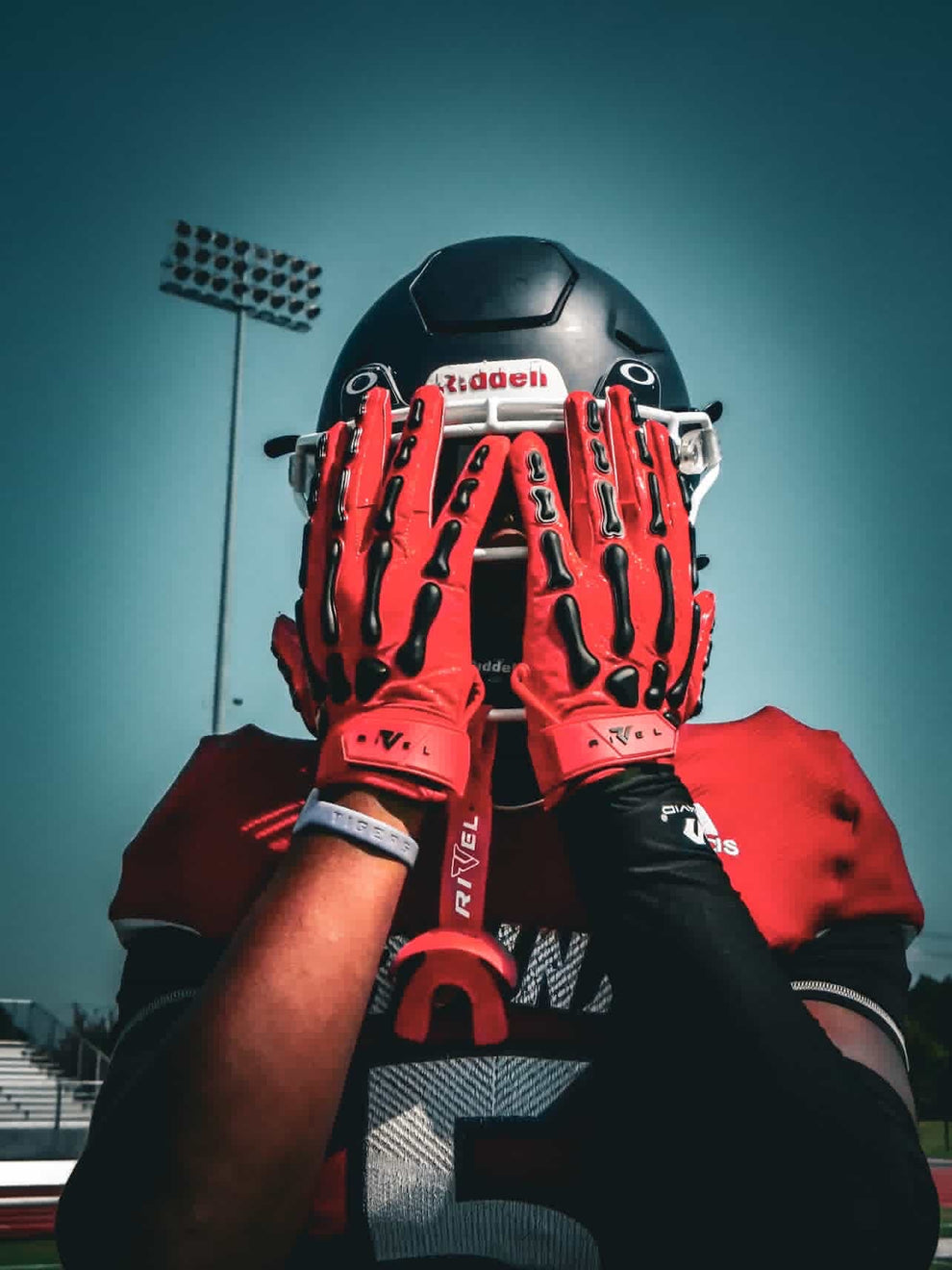 OG Reaper Bones Football Gloves (Black & White Bones) – Rivel Athletics